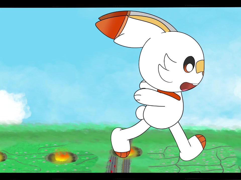 scorbunny suburb rampage animation by feesto on DeviantArt