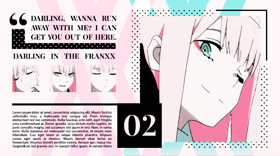 TEMPLATE : ZERO TWO by babymagik on DeviantArt