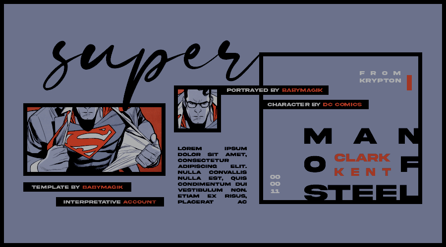 TEMPLATE : SUPERMAN by babymagik on DeviantArt