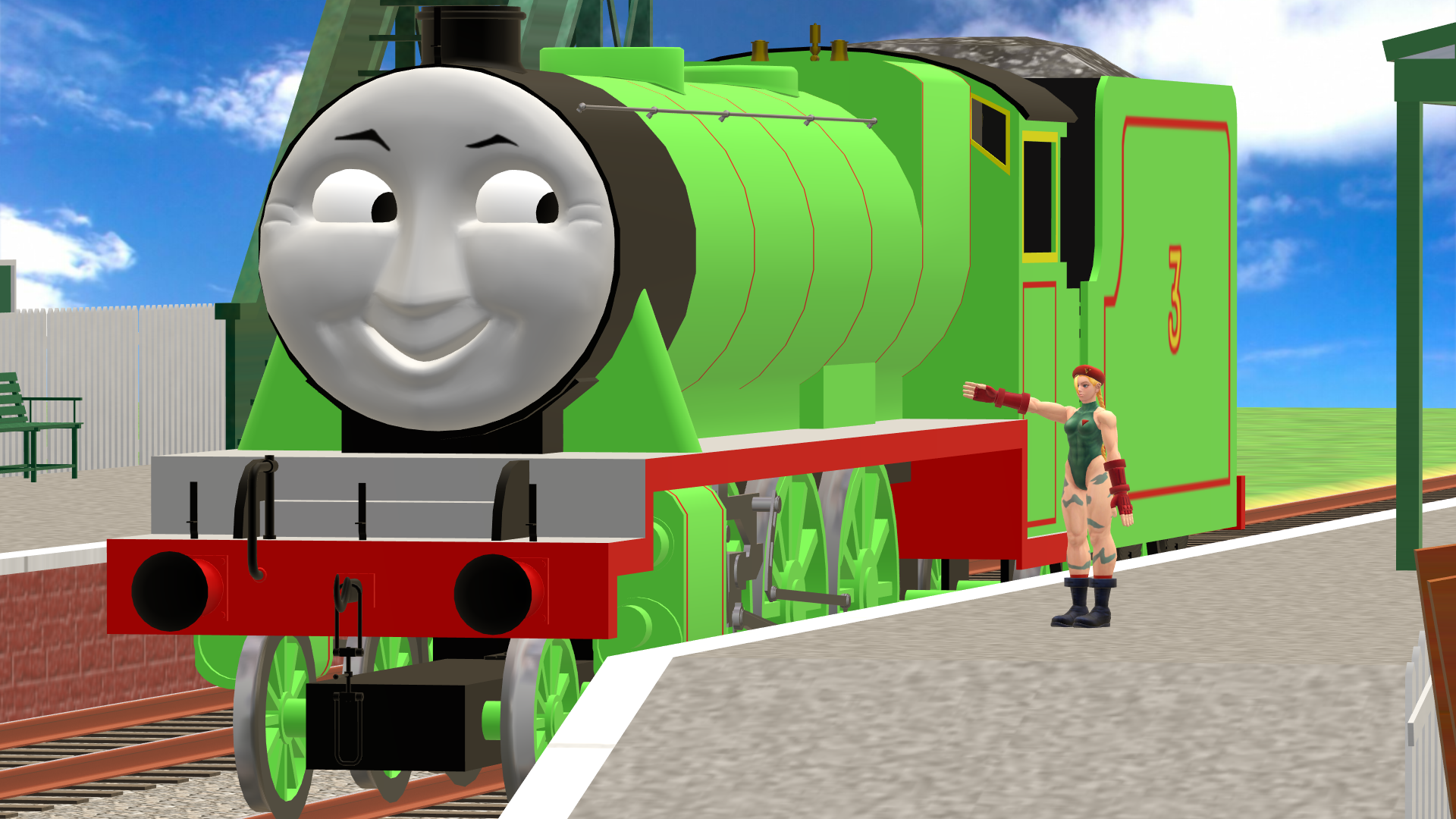 Henry Meets Cammy White at Dryaw Station by JohnnyKobayakawa on DeviantArt