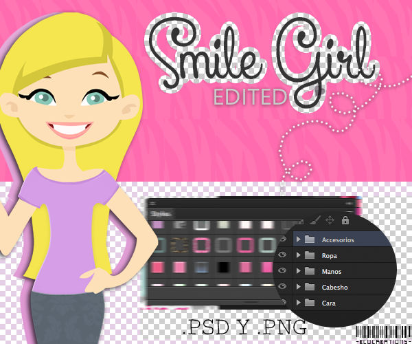 Smile Girl ~ Doll en PSD y PNG by ecocreations on DeviantArt