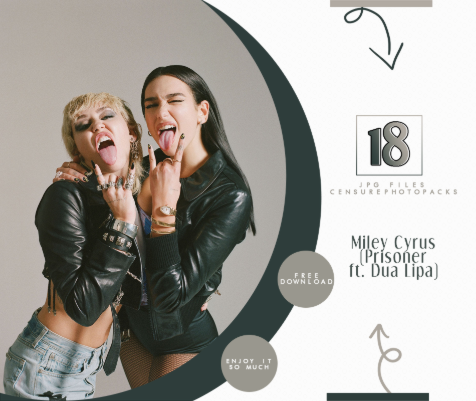 Photopack 10379.Miley Cyrus(Prisoner ft. Dua Lipa) by censurephotopacks on DeviantArt