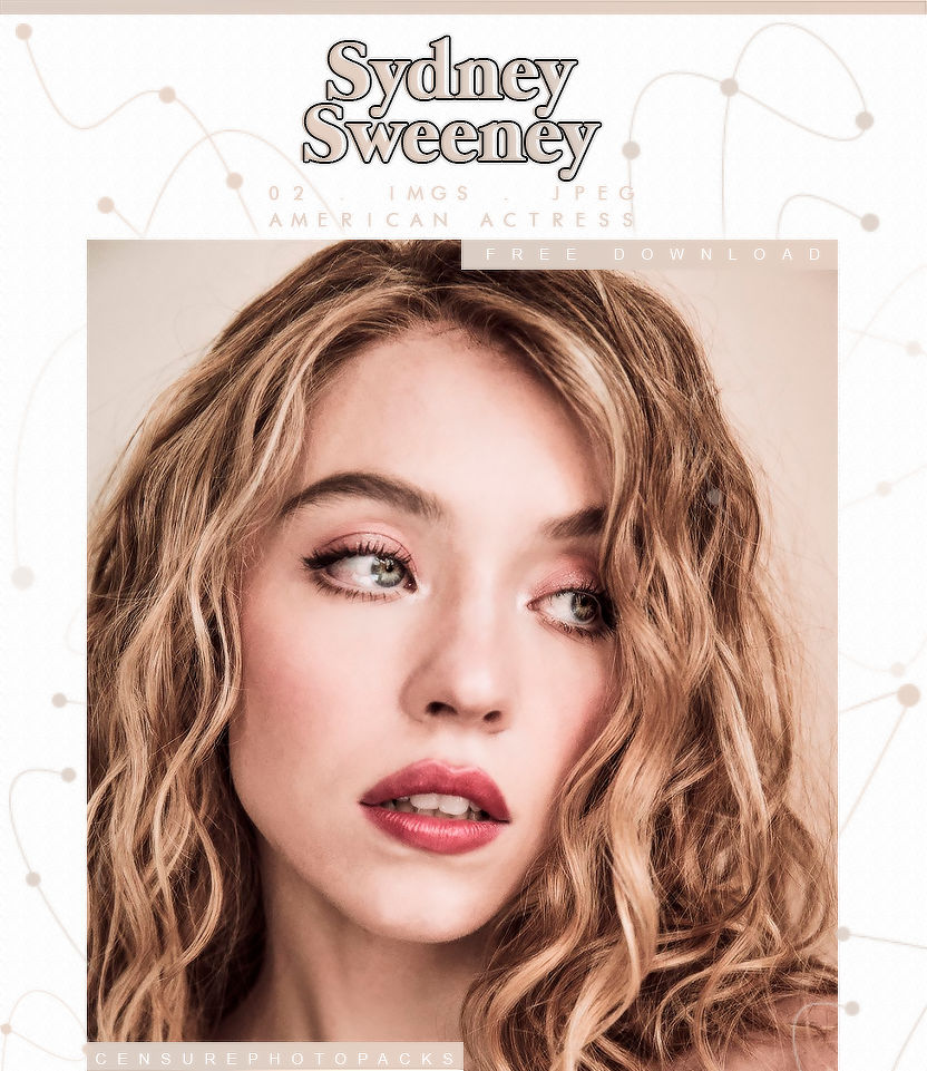 Photopack 15350 . Sydney Sweeney by censurephotopacks on DeviantArt
