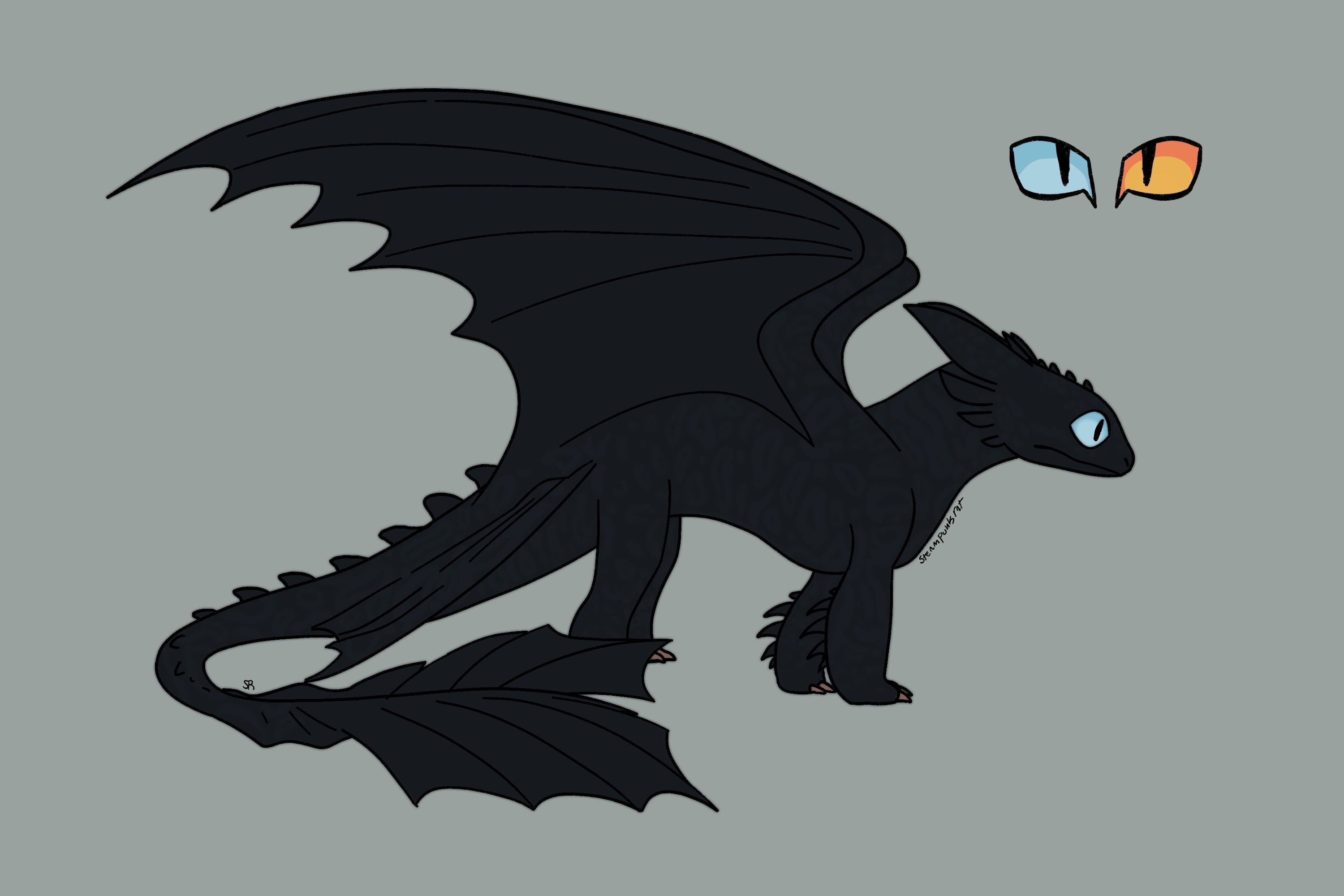 F2u night fury base by Steampunkrat on DeviantArt