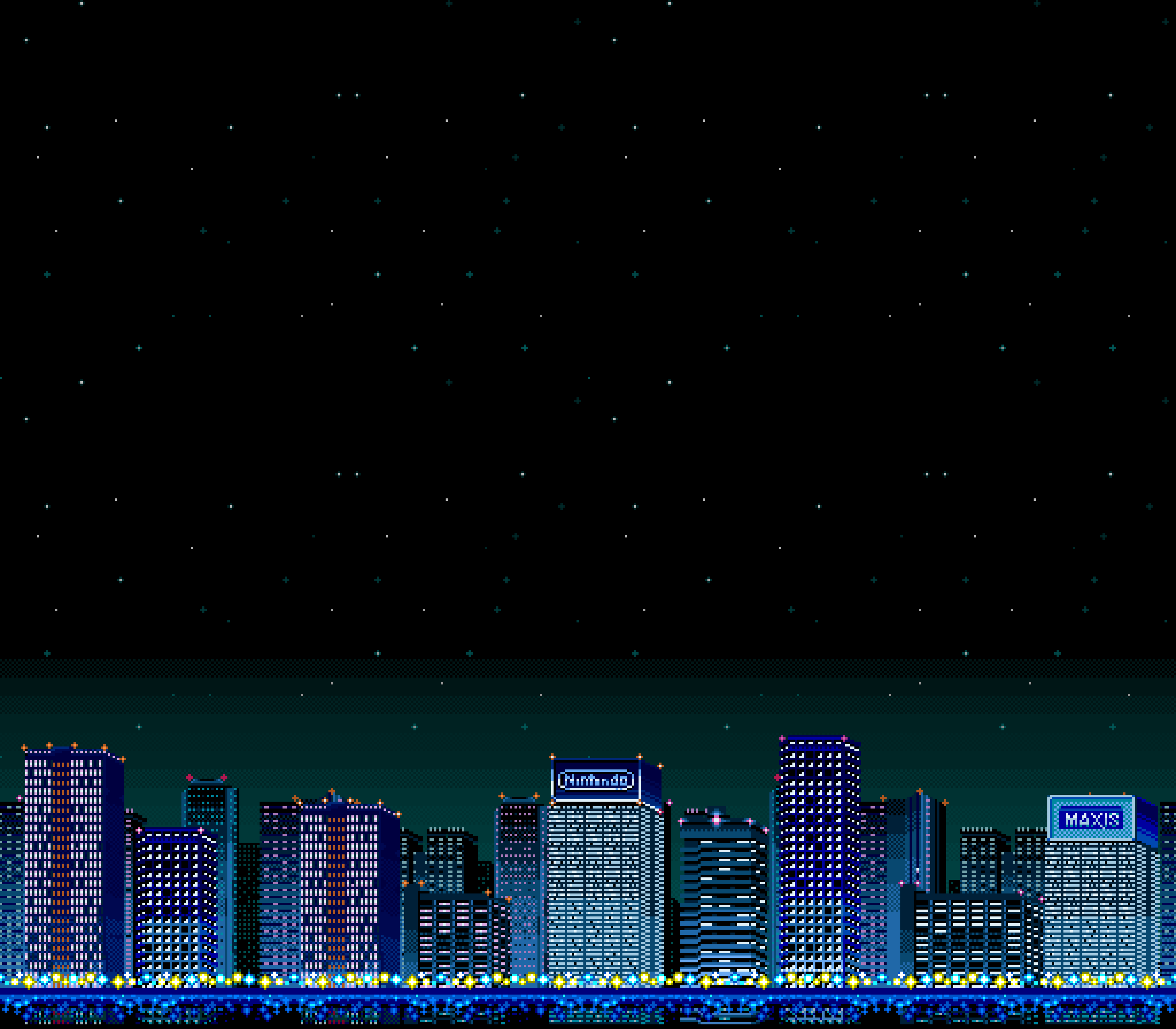 SimCity (1989 SNES) Reconstructed Title Wallpaper by Faziri on DeviantArt