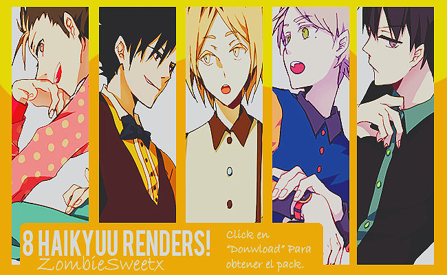 Renders Haikyuu! by ZombieSweetx on DeviantArt