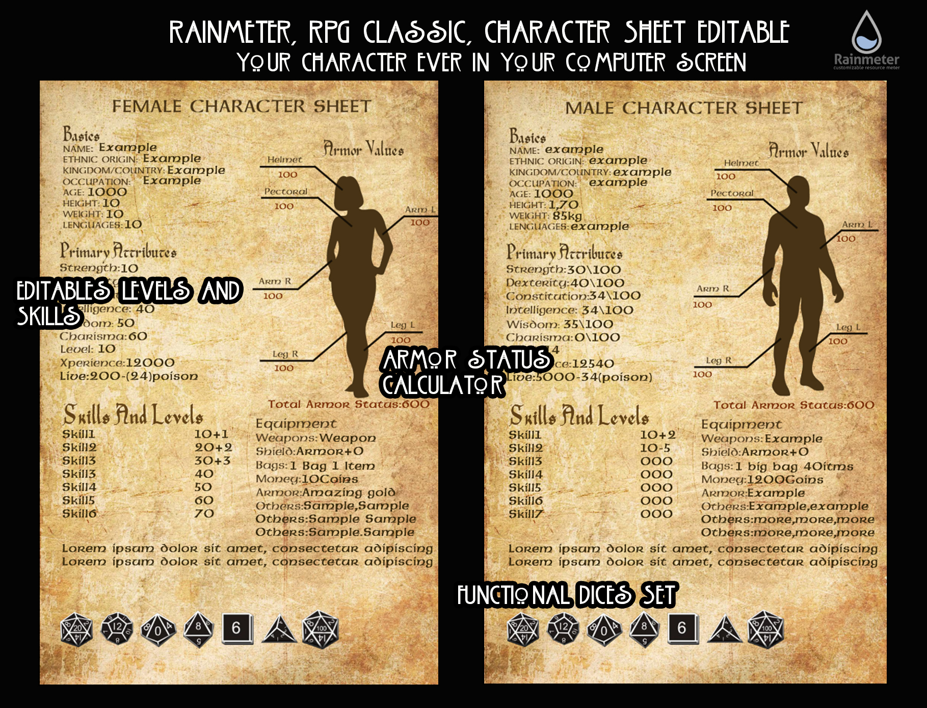 Rpg Maker Character Sheet