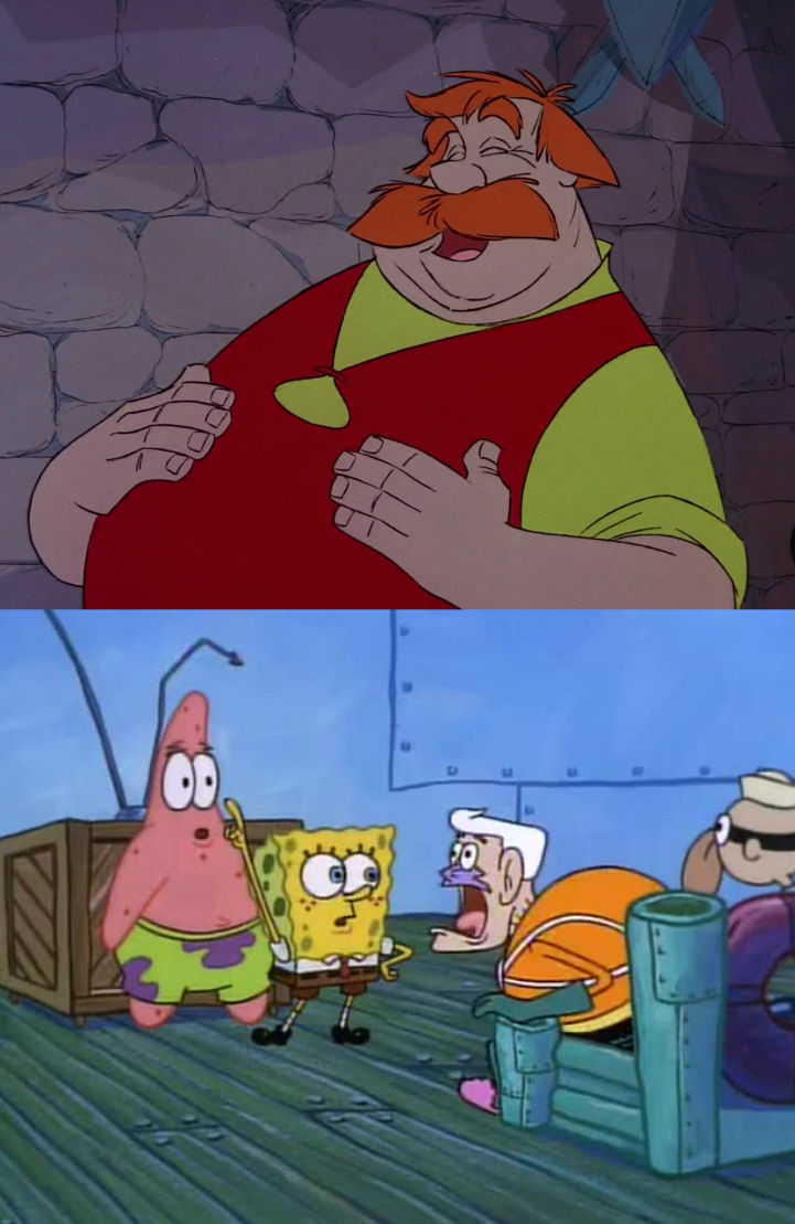 Ector Laughs at Mermaid Man's panic by Msoares12 on DeviantArt