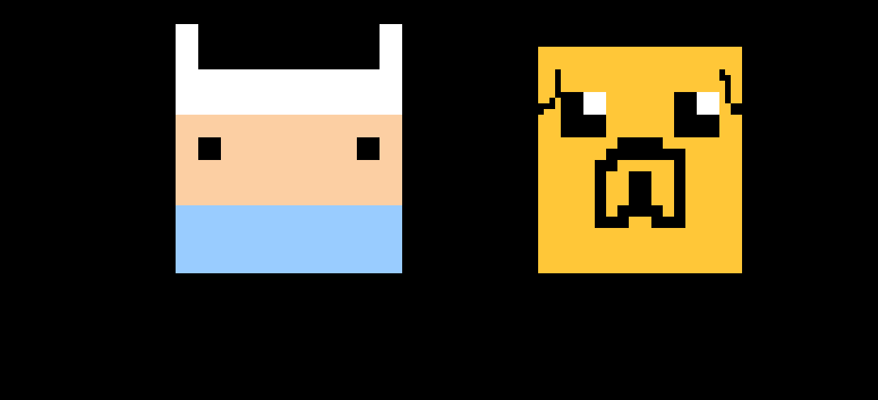 pixel Finn and Jake by Mushanie on DeviantArt