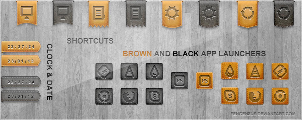 Brown and Black Leathern Launchers by FenGenzus on DeviantArt