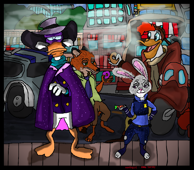 Darkwing duck in zootopia by monthgirl on DeviantArt
