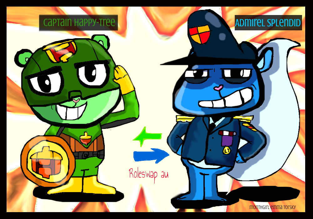 flippy and splendid role swap by monthgirl on DeviantArt