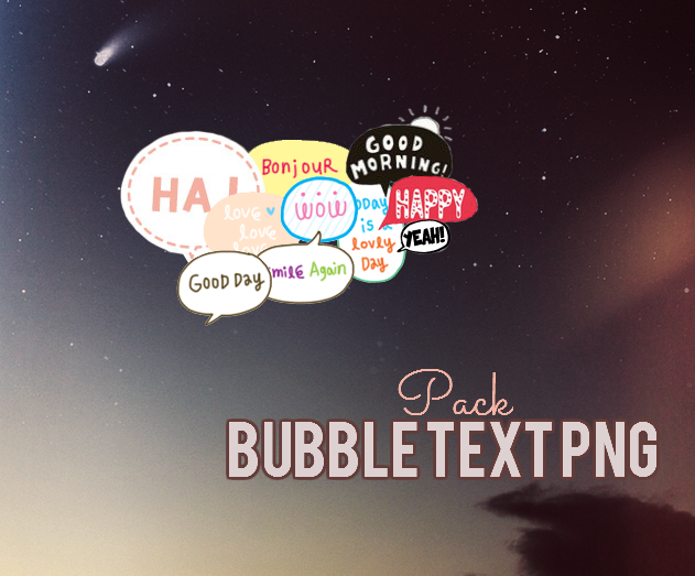 Bubble Text PNG pack by PhotoPOP-K on DeviantArt
