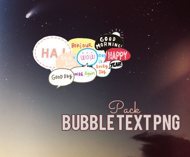 Bubble Text PNG pack by PhotoPOP-K on DeviantArt