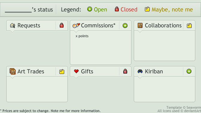 Status Box Template by Seaworm on DeviantArt