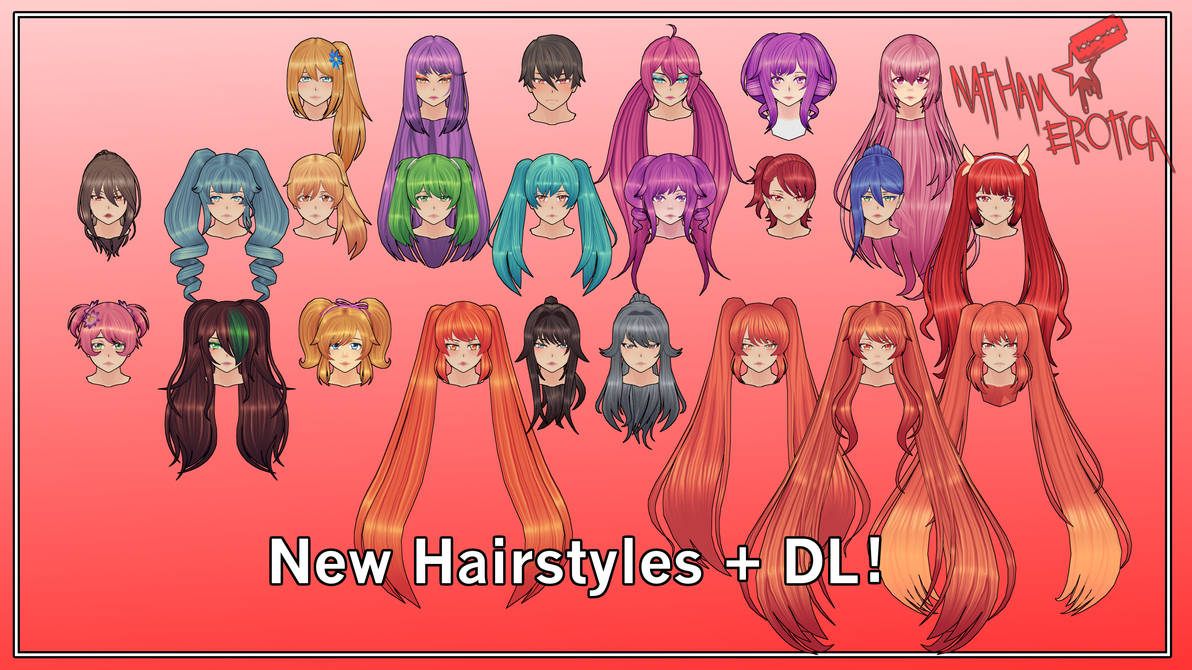 Yandere Simulator - New Hairstyles with Download by nightmaretoxinelle ...