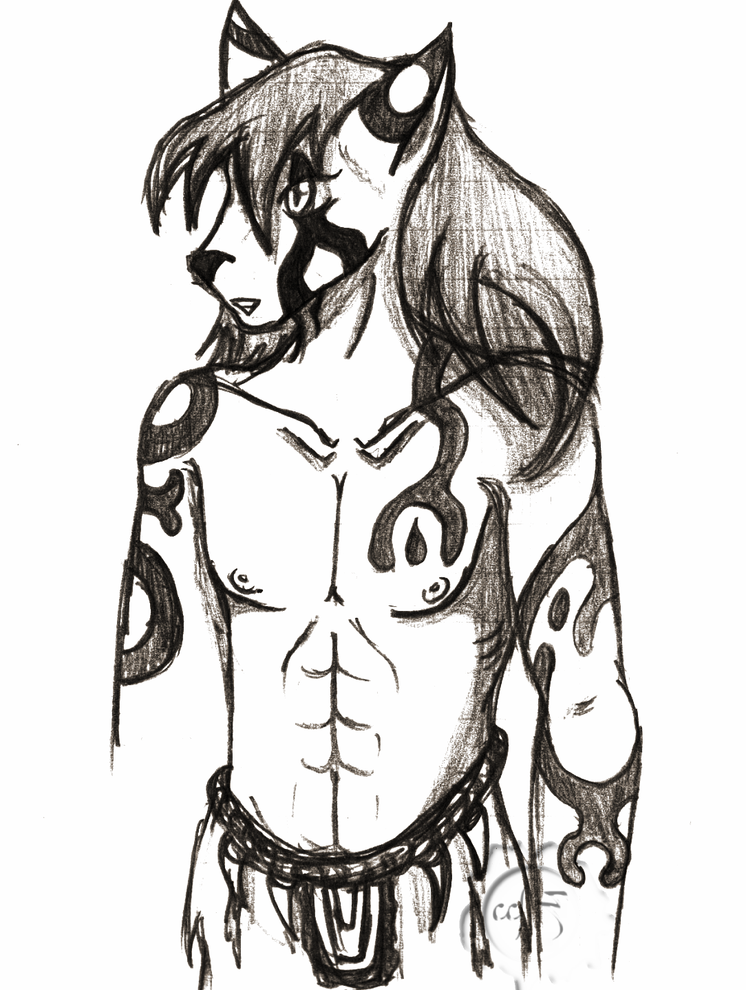 Anthro doodle by Felina-Faerlaingal on DeviantArt