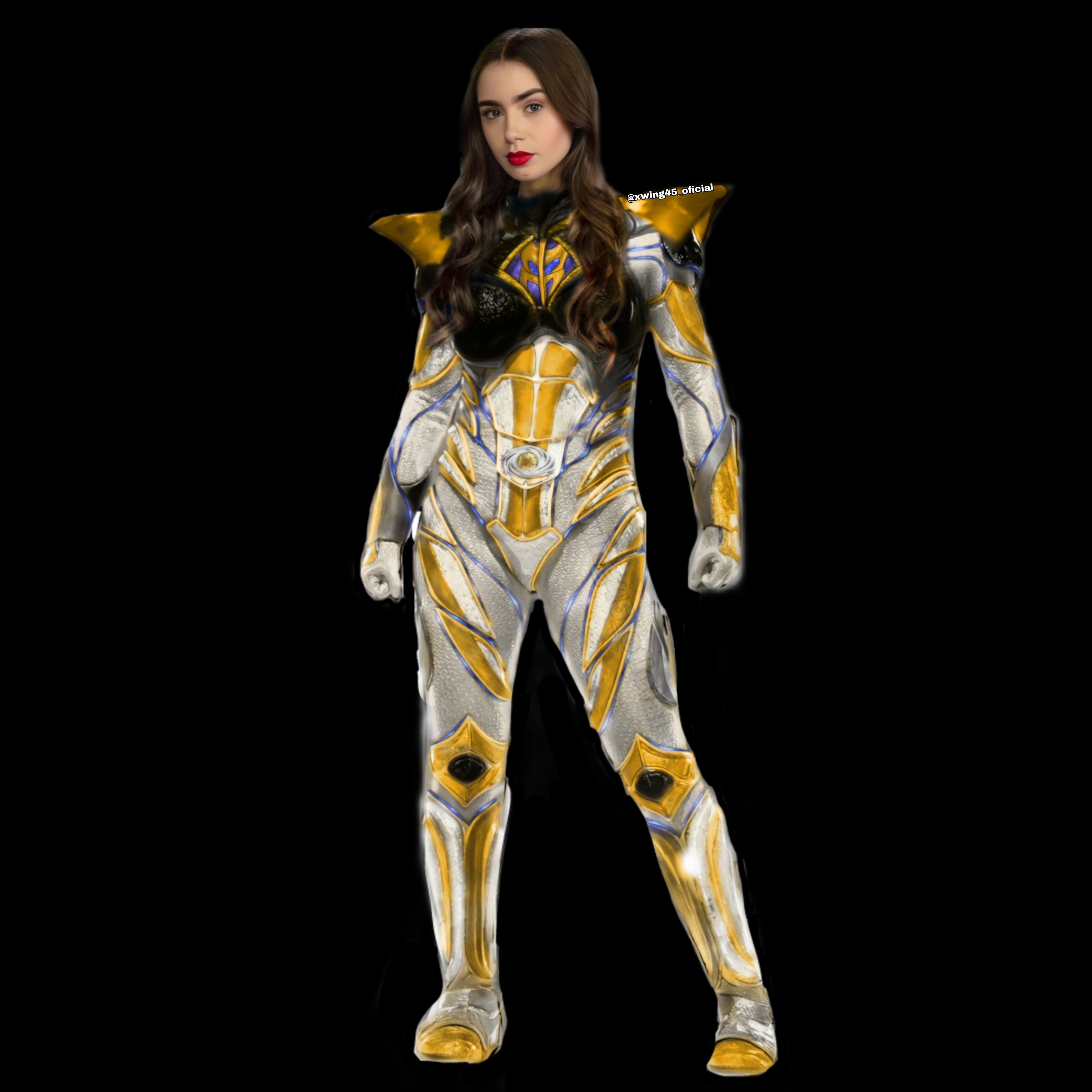 Lily Collins as Tommy Oliver - White Ranger V2 by XaviCoNa on DeviantArt