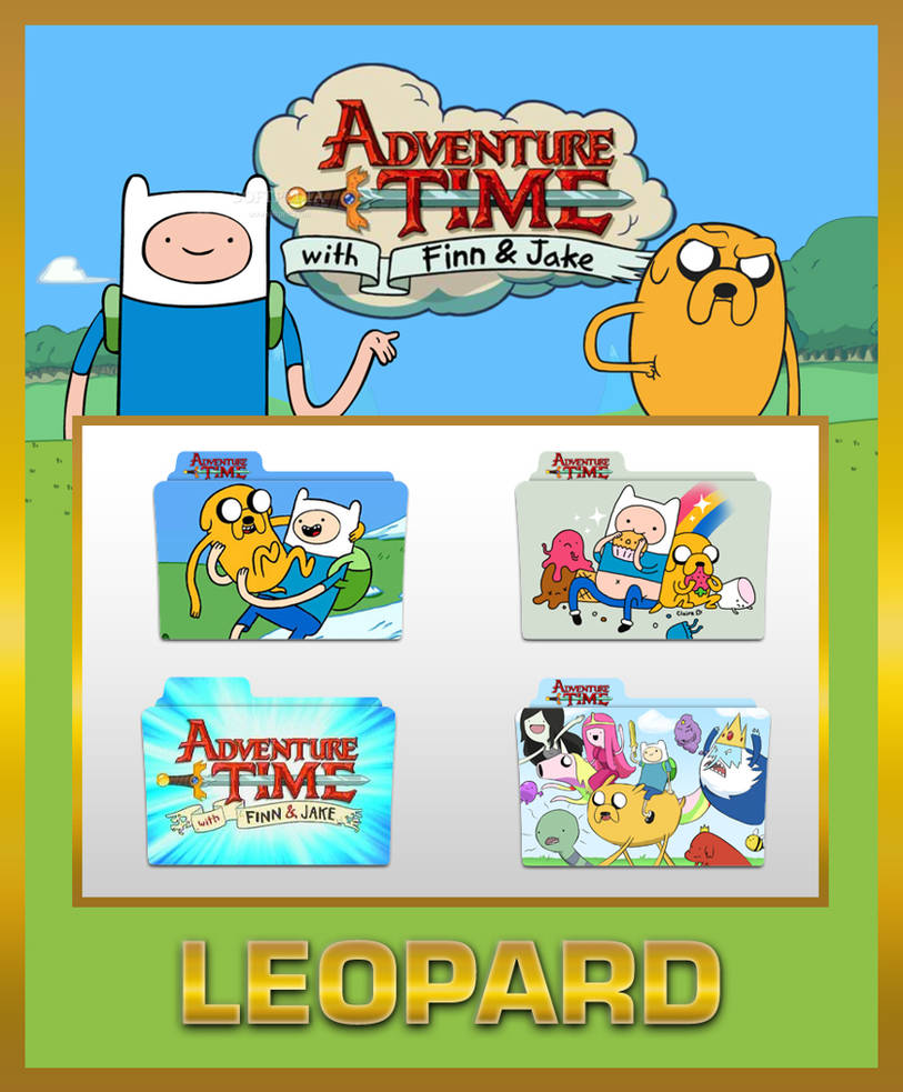 Leopard Adventure Time Folders by TMacAG on DeviantArt