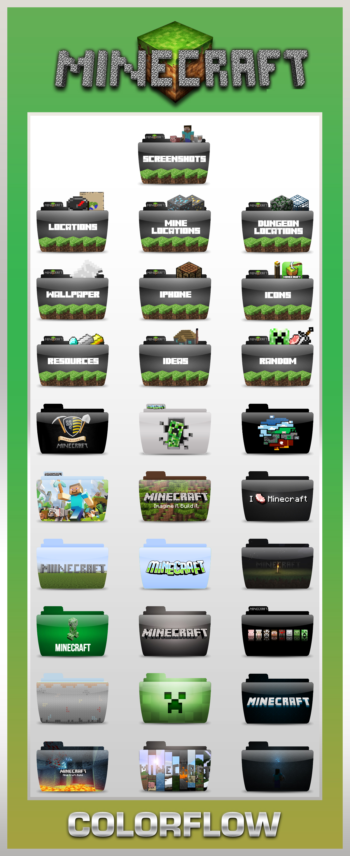Colorflow Minecraft Folders by TMacAG on DeviantArt