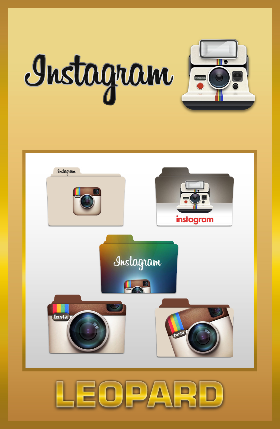 Leopard Instagram Folders by TMacAG on DeviantArt