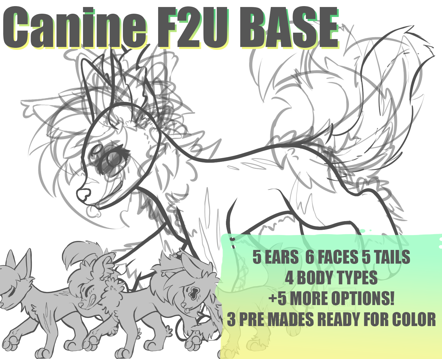 [BASE] FREE Canine F2U Base by Miz-Adopts on DeviantArt