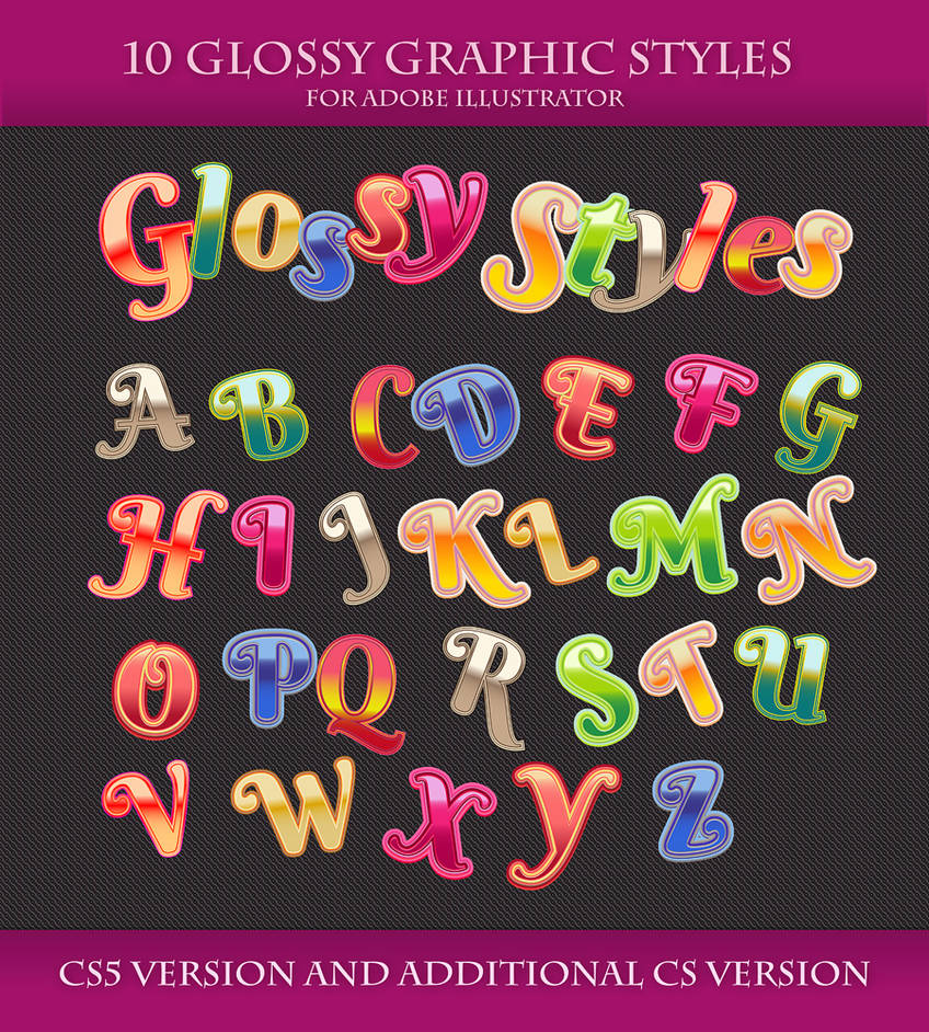 Set of Beautiful Colorful Glossy Styles for Design by Love-Kay on ...