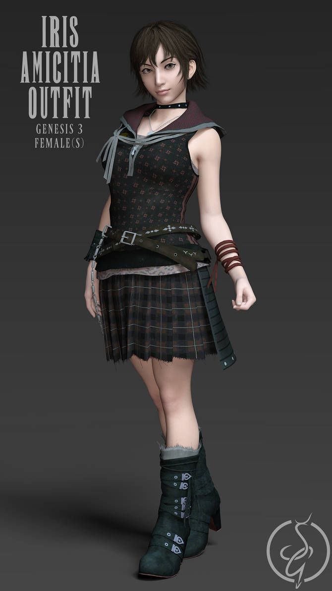 FREEBIE Iris Amicitia Outfit (Genesis 3) by SaintsGringo on DeviantArt
