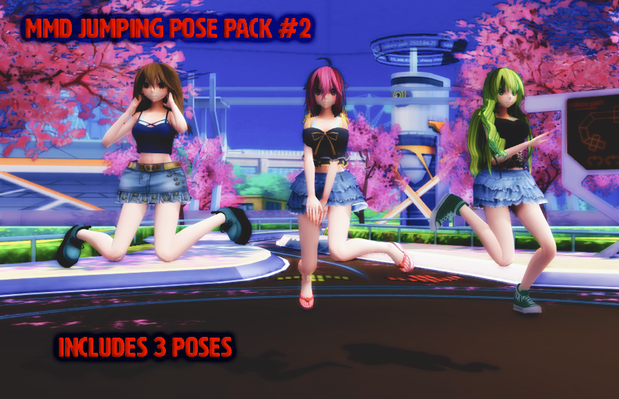 MMD Jumping Pose Pack #2 DL by Busgirl333 on DeviantArt