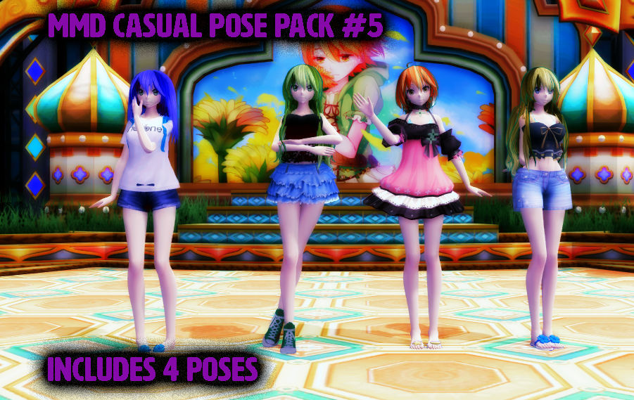 MMD Casual Pose Pack 5 DL by Busgirl333 on DeviantArt