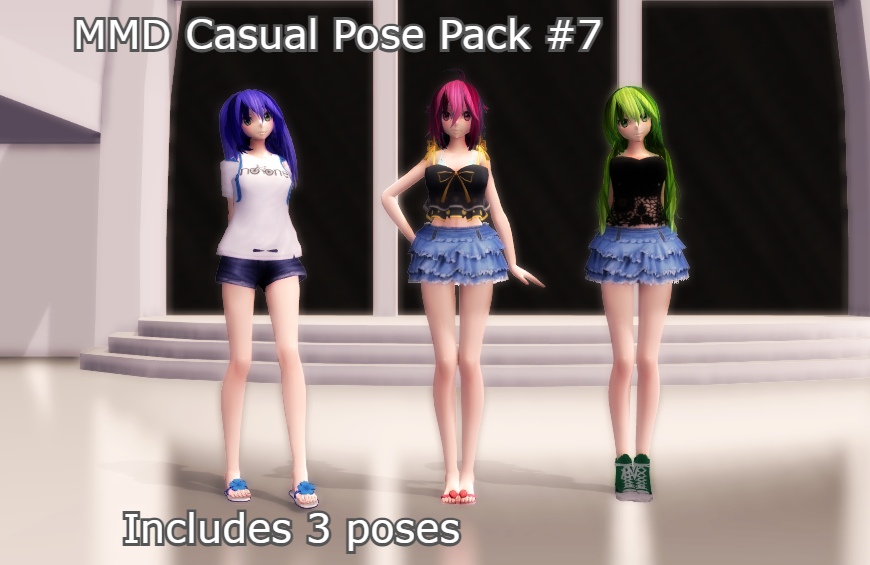 MMD Casual Pose Pack #7 DL by Busgirl333 on DeviantArt