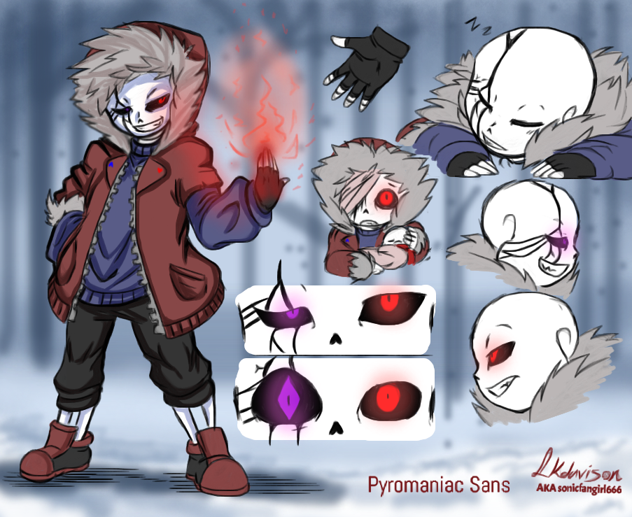 Pyromaniac Sans Reference Sheet by sonicfangirl666 on DeviantArt