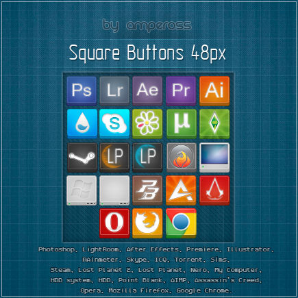 Square Buttons by Ampeross on DeviantArt