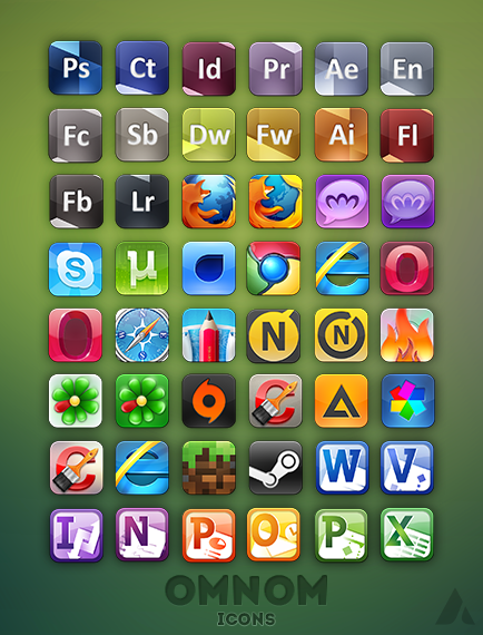 Omnom icons (remade) by Ampeross on DeviantArt