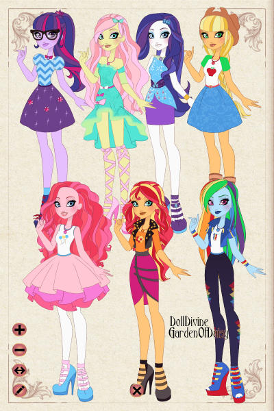 Equestria Girls Mane Seven by HKat2413 on DeviantArt