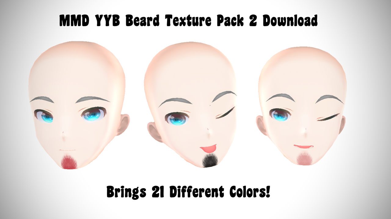MMD YYB Beard Texture Pack 2 Download by MikuEvalon on DeviantArt