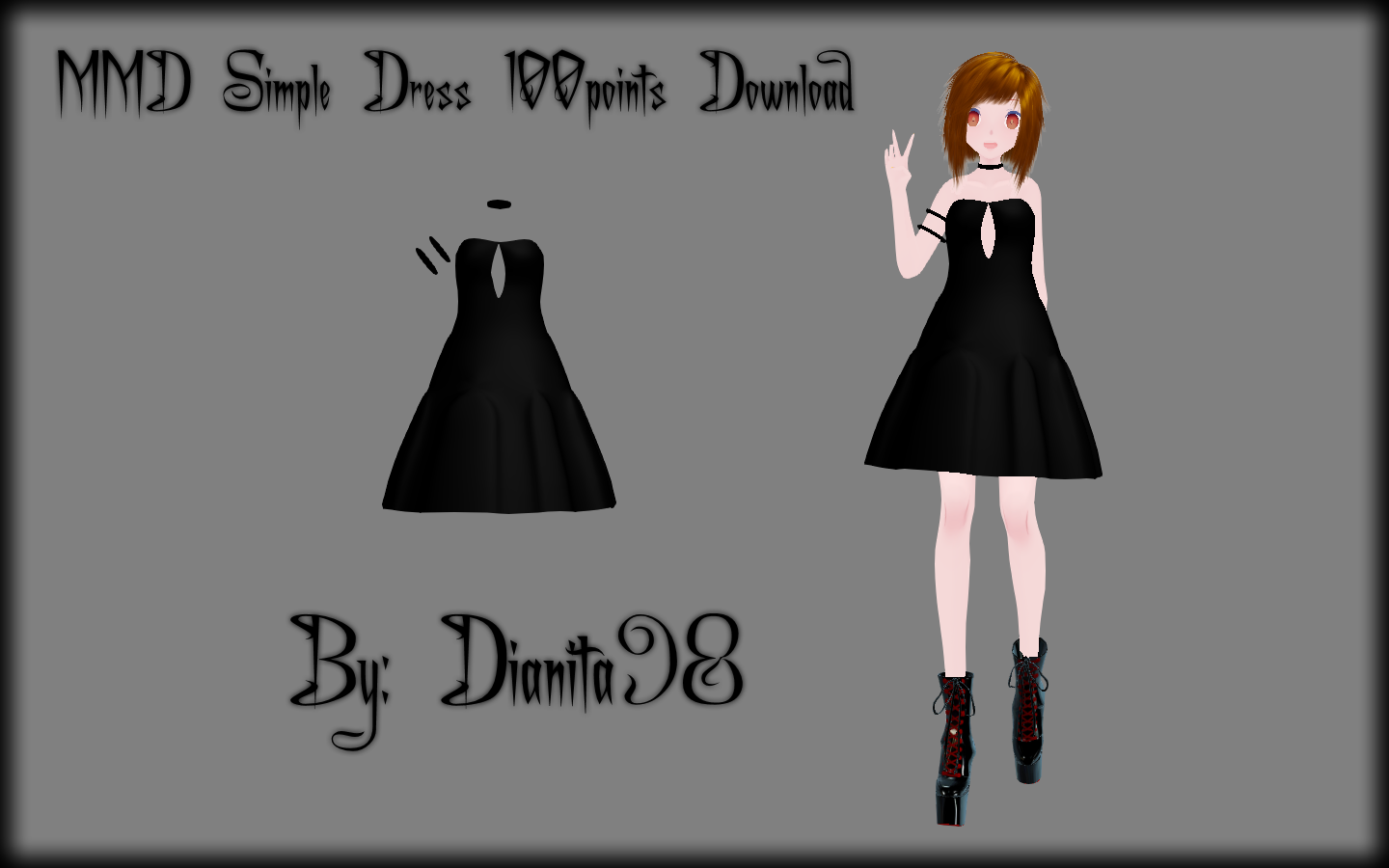 MMD Simple Dress 100Points Download by MikuEvalon on DeviantArt