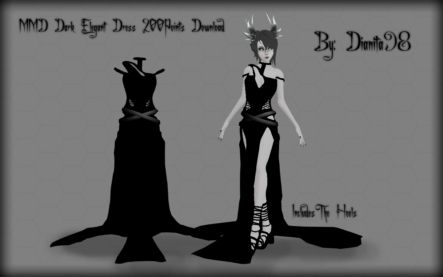 MMD Dark Elegant Dress Premium Download by MikuEvalon on DeviantArt