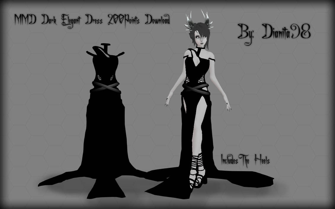 MMD Dark Elegant Dress Premium Download by MikuEvalon on DeviantArt
