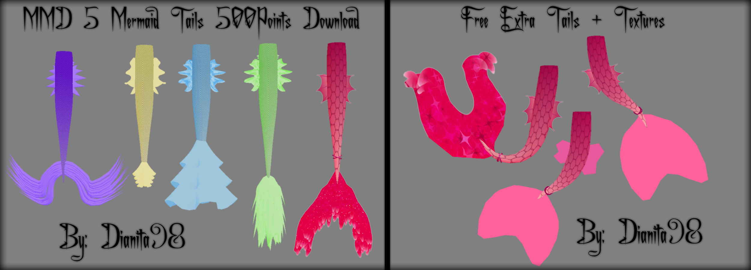 MMD 5 Mermaid Tails Premium Download by MikuEvalon on DeviantArt