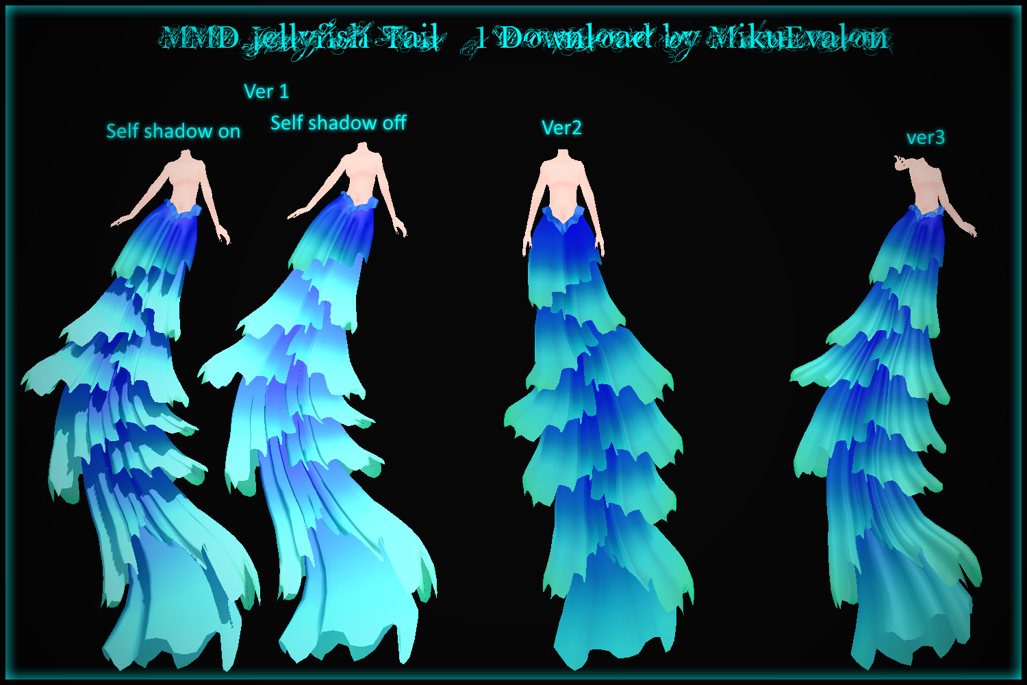 MMD Jellyfish Tail/Base #1 Download by MikuEvalon on DeviantArt