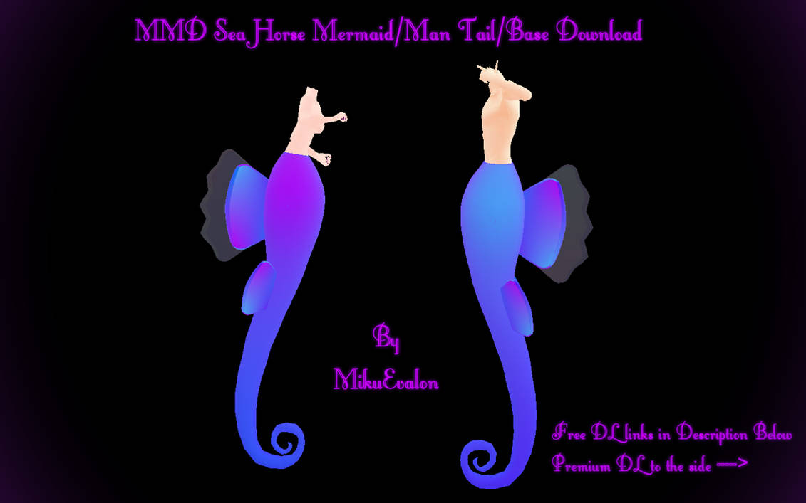 MMD Sea Horse Mermaid/Man Tail/Base #1 Download by MikuEvalon on DeviantArt