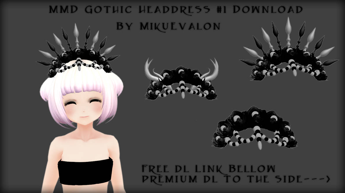 MMD Gothic Headdress #1 Download by MikuEvalon on DeviantArt