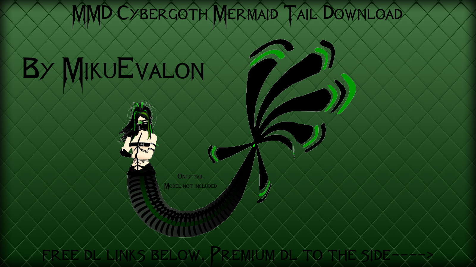 MMD Transparent Cybergoth Mermaid tail Download by MikuEvalon on DeviantArt