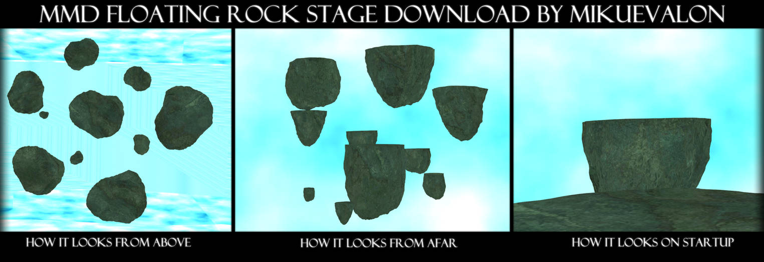 MMD Floating Rocks Stage Download by MikuEvalon on DeviantArt