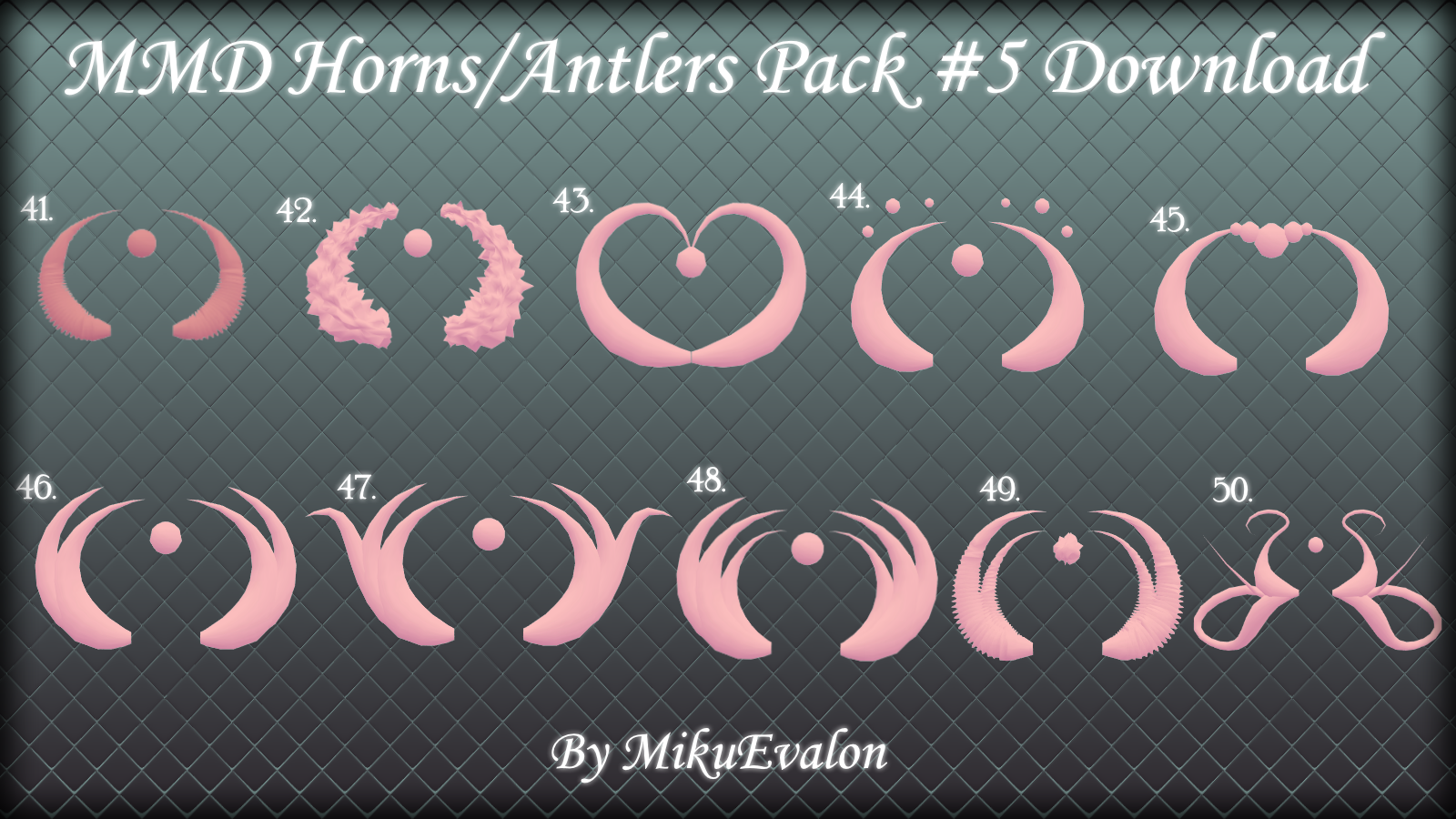 MMD Horns-Antlers Pack #5 Download by MikuEvalon on DeviantArt
