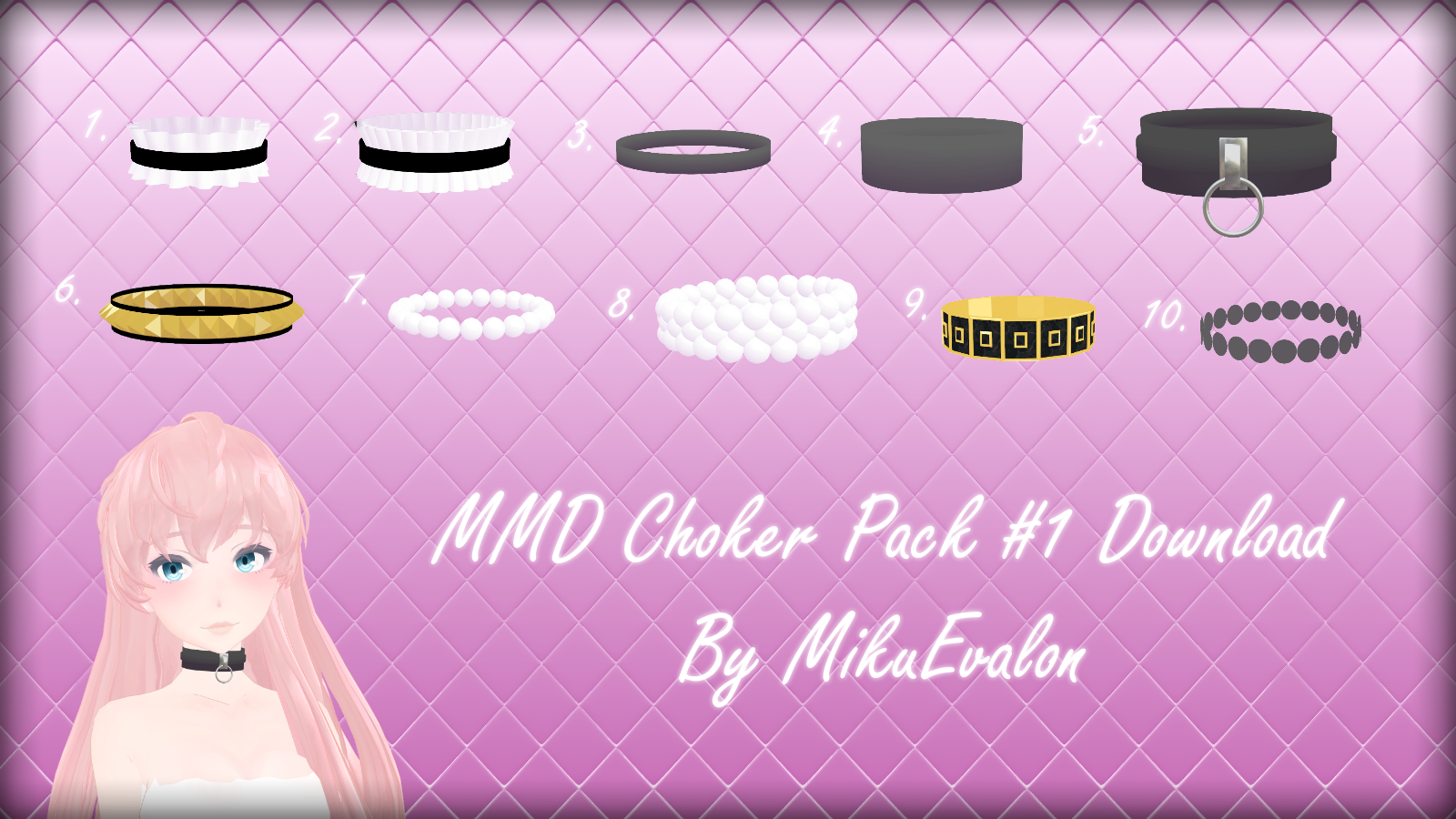 MMD Choker Pack #1 Download by MikuEvalon on DeviantArt