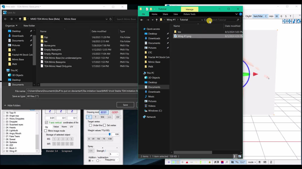 PMXE Tutorial: How to make Flat/Plane Wings by MikuEvalon on DeviantArt