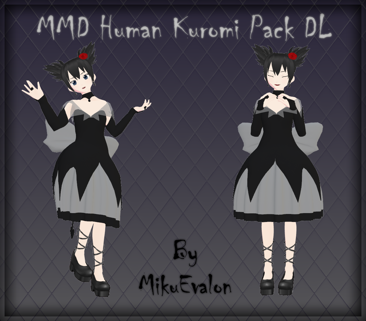 MMD Human Kuromi Pack Download by MikuEvalon on DeviantArt