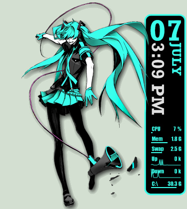 Vocaloid: Love is War Miku Rainmeter by seraphimax on DeviantArt